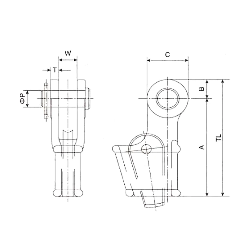 Open Wedge Socket Wire Rope Socket with Split Pin & Safety Bolt