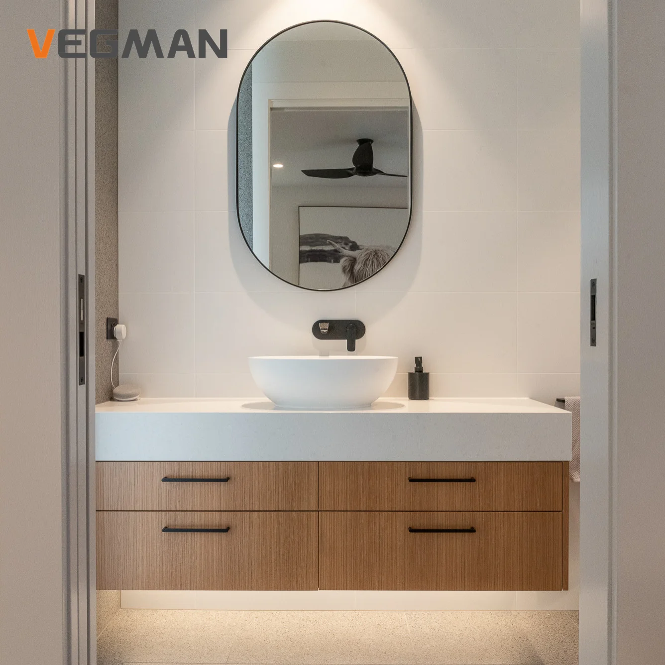 VEGMAN Wall Mounted Bathroom Vanity - Stylish & Functional