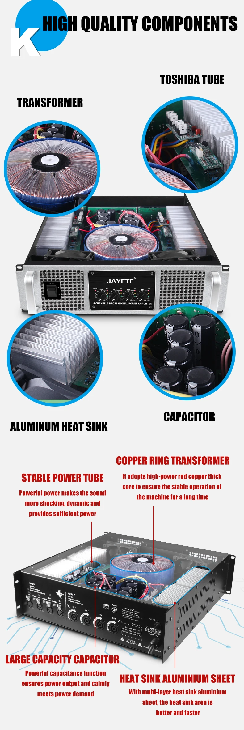 Professional Class Td Power Amplifier Module Music Karaoke 4 Channel ...