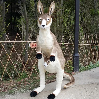 Big Size Australian Kangaroos Grey Kangaroo Stuffed Plush Toys Small ...