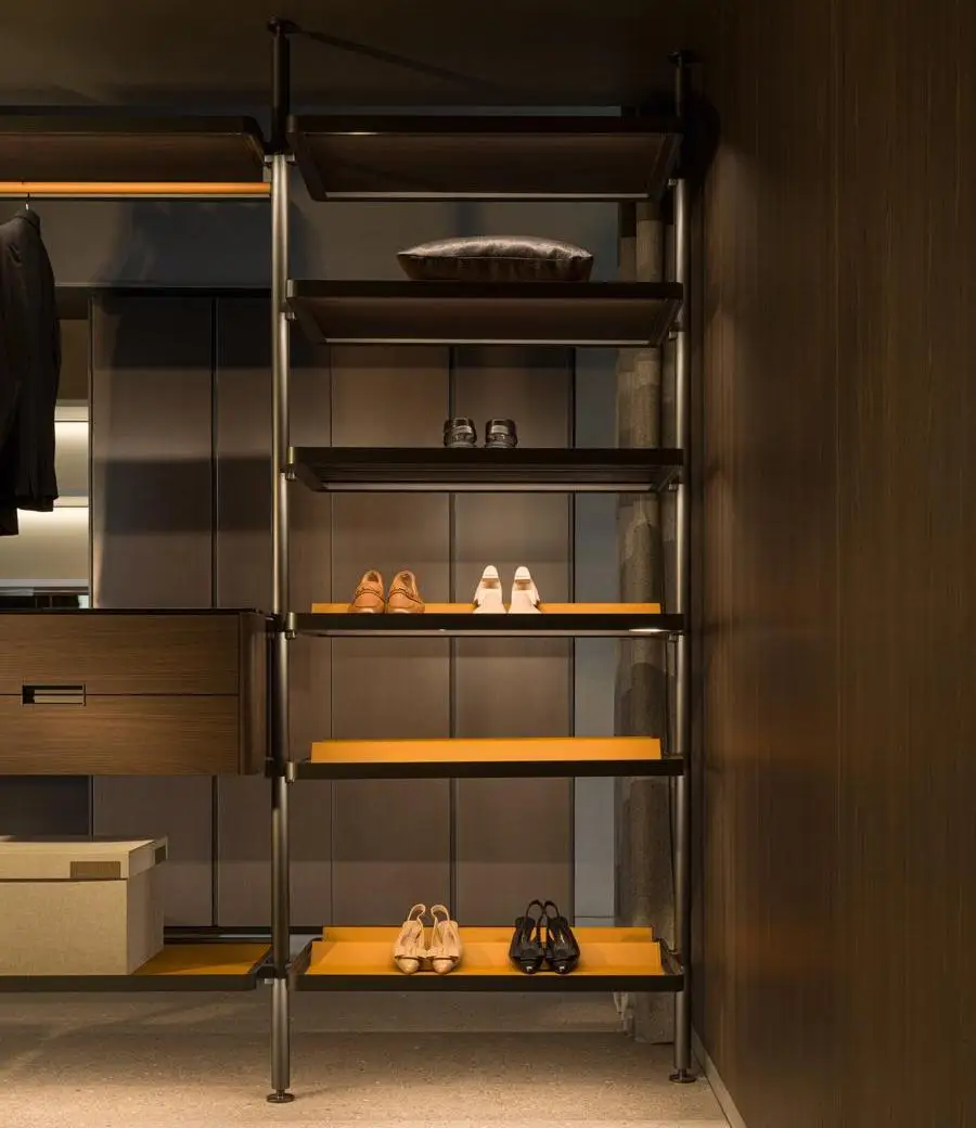 Modern Open Walk in Closet Organizer Closet Storage Built in Wardrobe ...