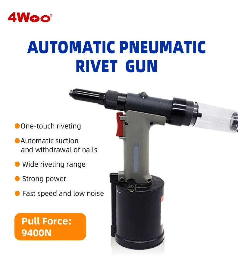 4WOO Pro-2500xt2 Pneumatic Rivet Gun - Easy Handheld Operation