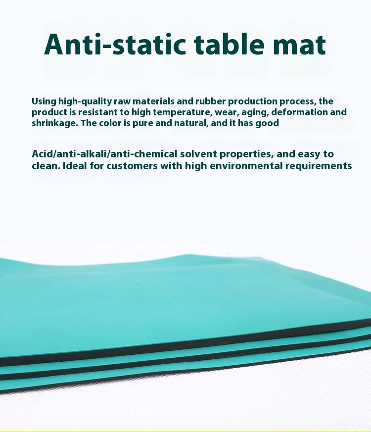 Blue Anti-Static Rubber Laboratory Work Mat 2/3/5mm High Temperature ...