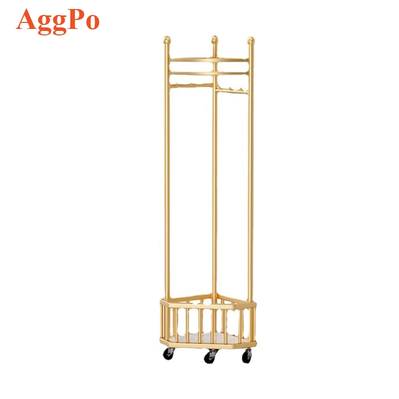 Floor-standing corner coat rack simple triangular coat rack mobile ...