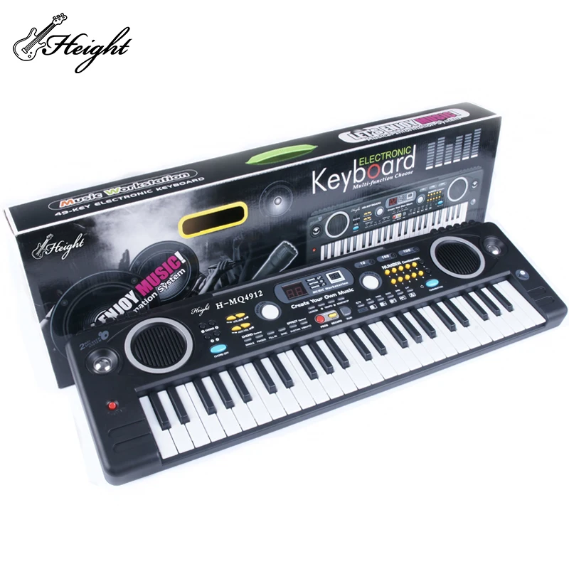 Portable 49-Keys Electric Piano Keyboard Digital Electronic Organ with ...