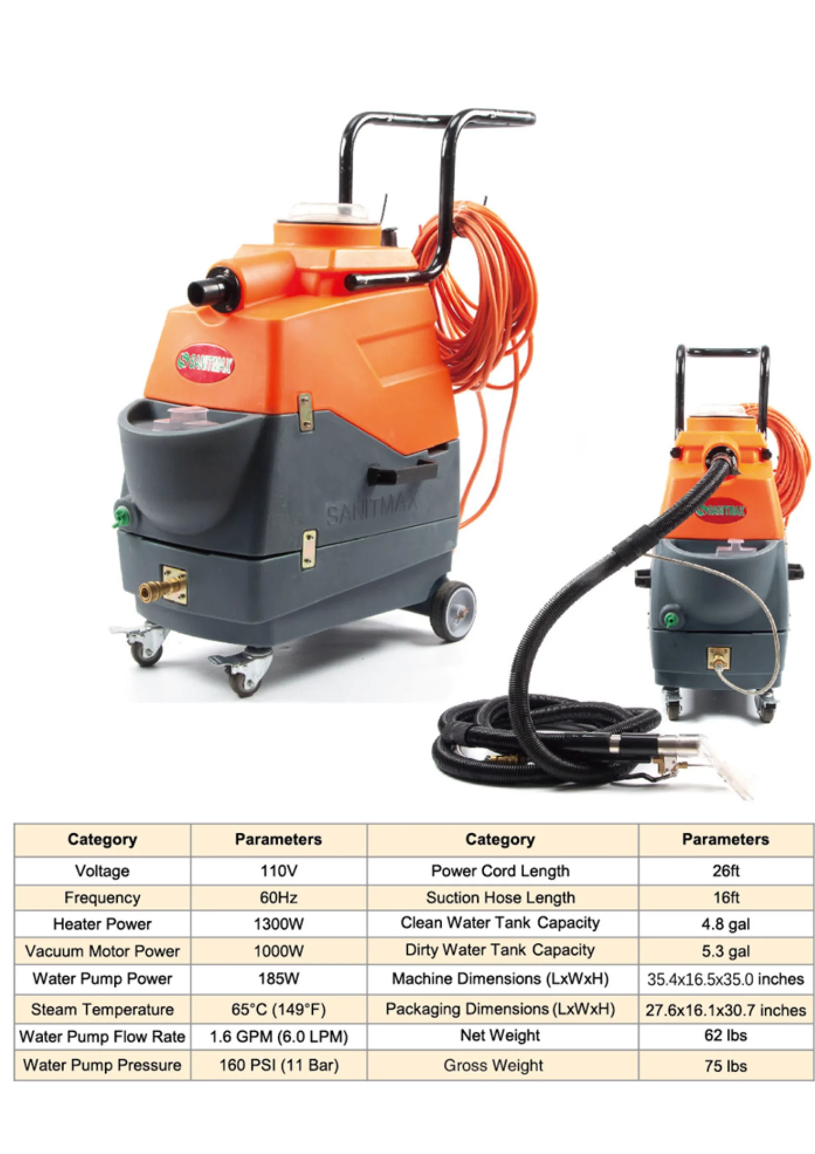 Portable Hotel Carpet Cleaner with New Pump Motor Electric Automatic ...