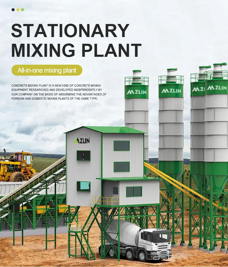 60 Cbm One Day Concrete Cement Admixture Mixing Plant Batching Mixing ...