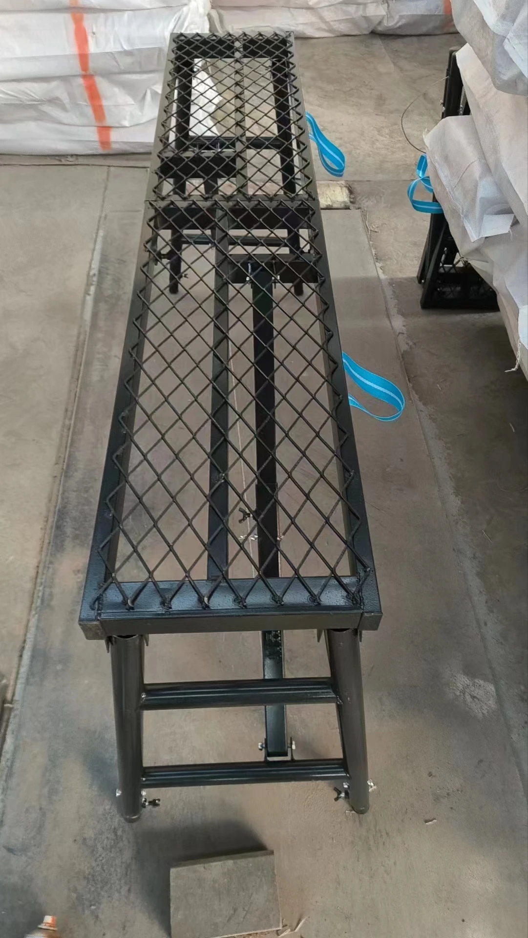 Portable Folding Ladders Scaffold Work Platform Adjustable Height Metal ...