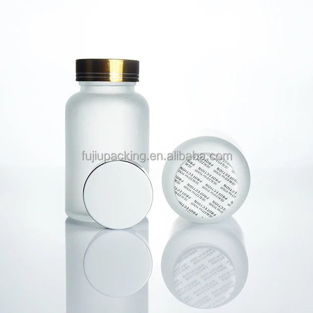Matte Pharmaceutical Pill Capsule PET Bottle Empty Supplement Vitamin Pill Plastic Frosted ...