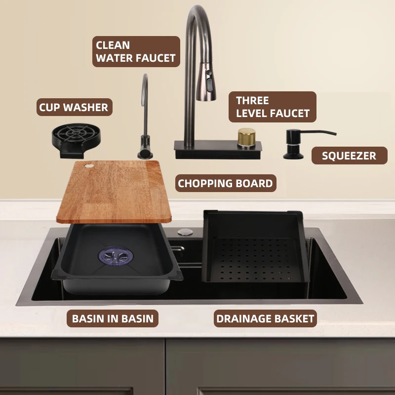 Stainless Steel Single Bowl Anti-rust and Anti-scratch Numbers Smart ...