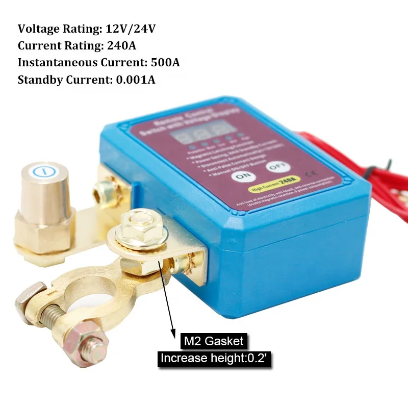 240A Battery Disconnect Switch - Power Saving & Remote Control