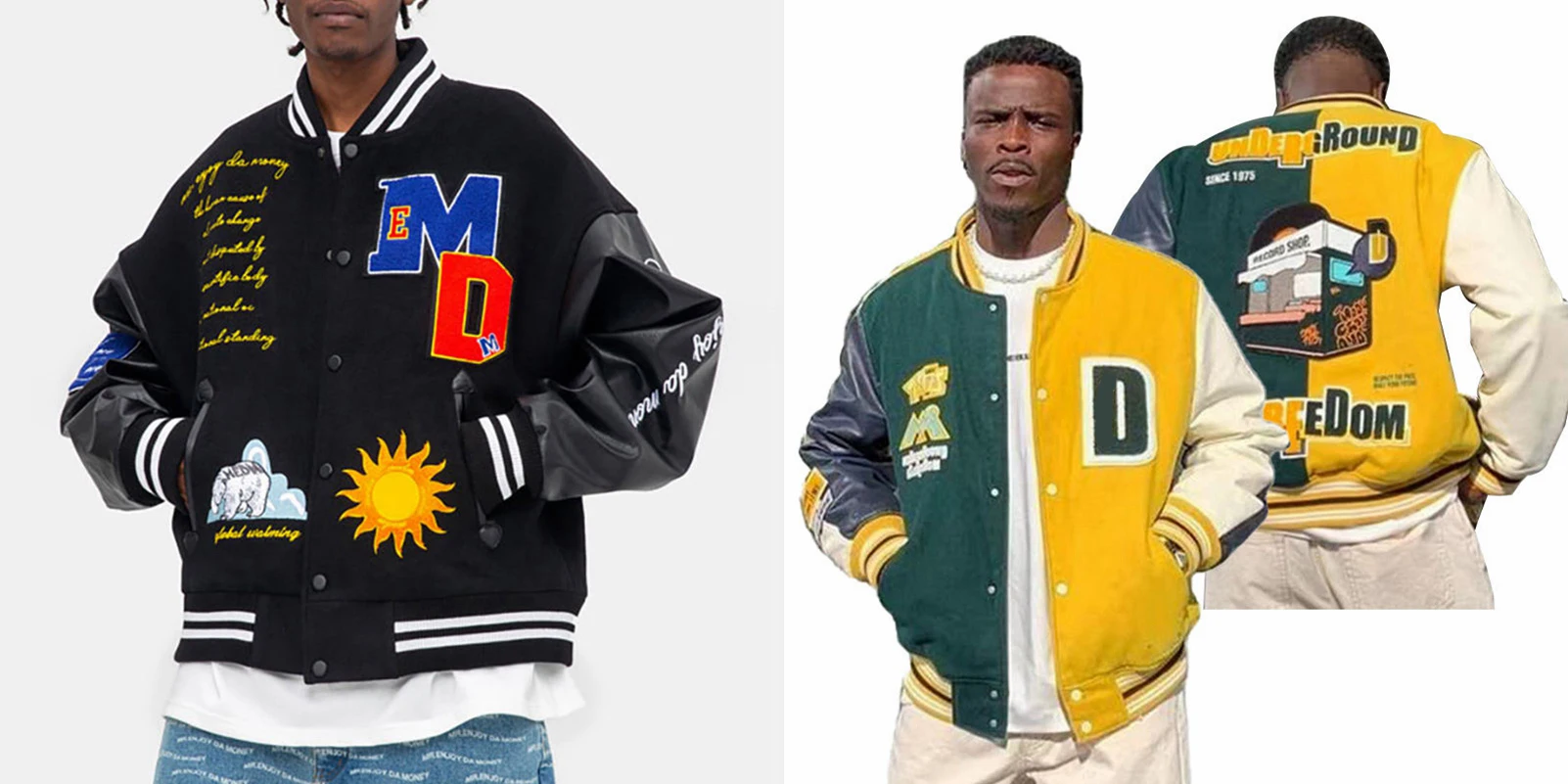 High Quality Baseball Uniform Embroidered Letter Custom Letterman Coat ...