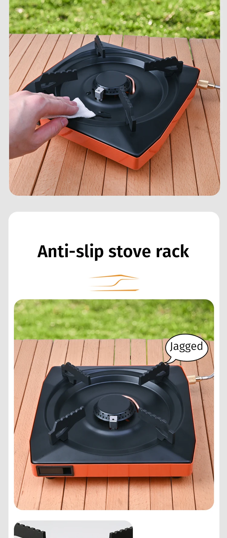 Portable Outdoor Split Camping Gas Stove with Iron and Copper Burner ...