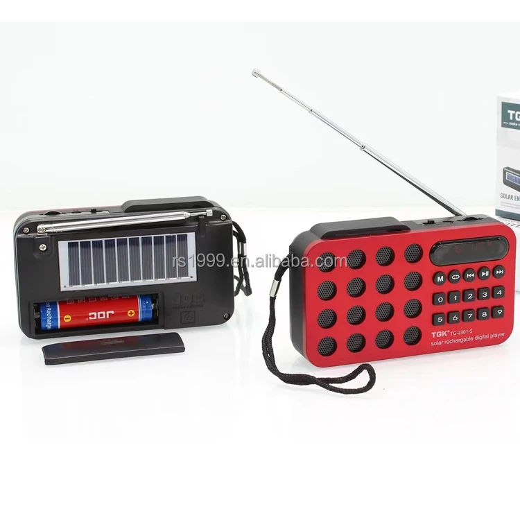 Tg2301-s Tgk Blue Tooth Speaker Solar Radio Digital Selects Music Player Solar Energy With Usb ...