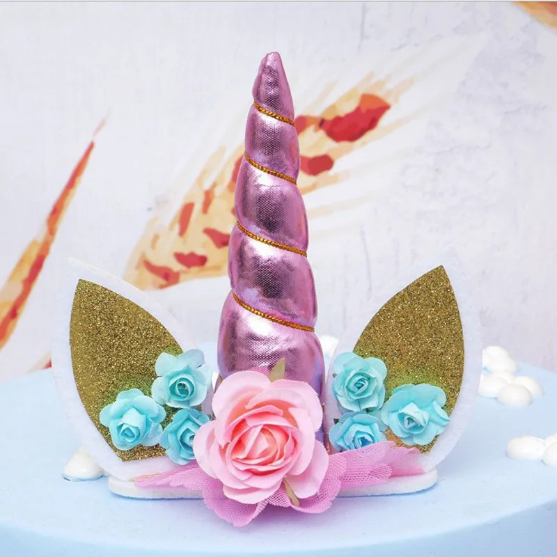 Hot Sales Cartoon Cake Topper for Birthday Party 3d unicorn Cake Topper ...