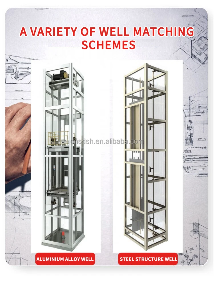 1-3 Person Home Lift Elevator 10m 250kg Small Home Elevator Lift ...