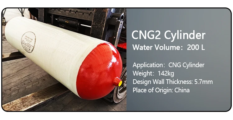 Iso11119 New Standard 406mm 200l 200bar Compressed Natural Gas Cylinder ...