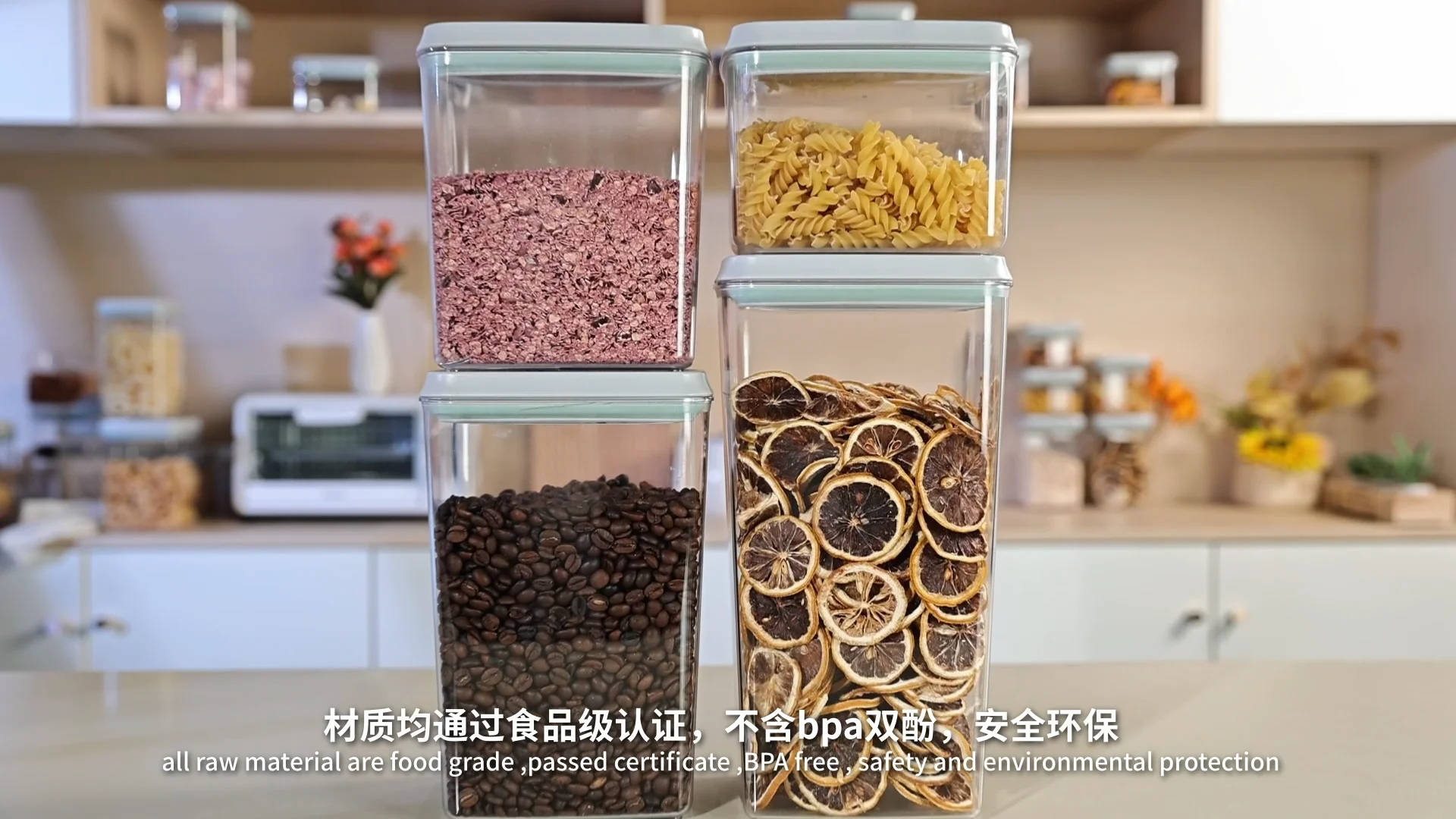 Hot Sales Storage Jars Dry Cereal Durable Transparent Sealed Cans Bpa ...