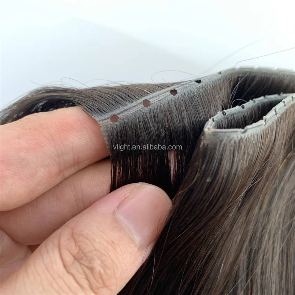 V--light Invisible Hole Weft Hair Extensions Double Sided Tape in ...