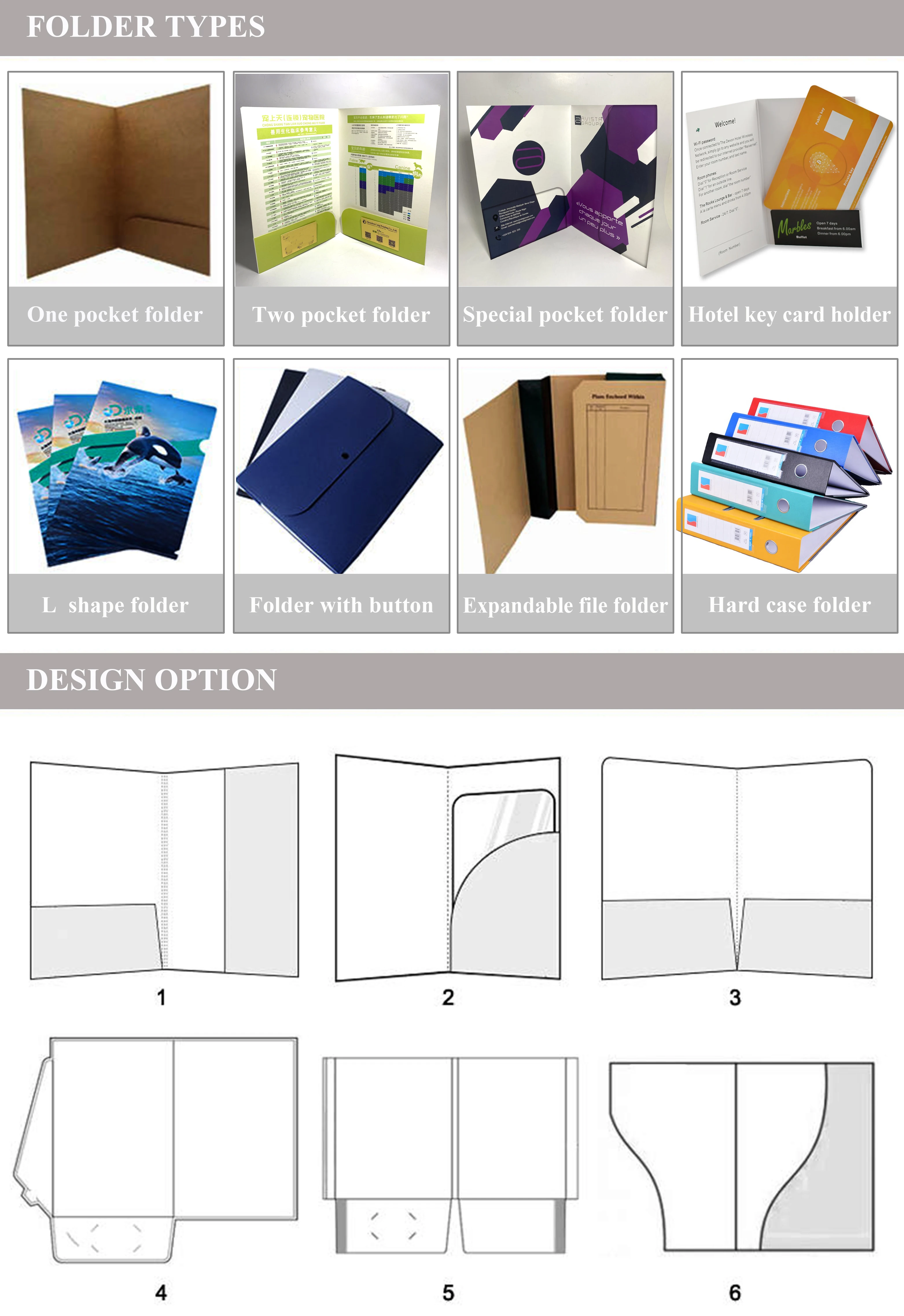 Custom Printed Any Size A4 A5 Portrait 2 Pocket Folders Presentation ...