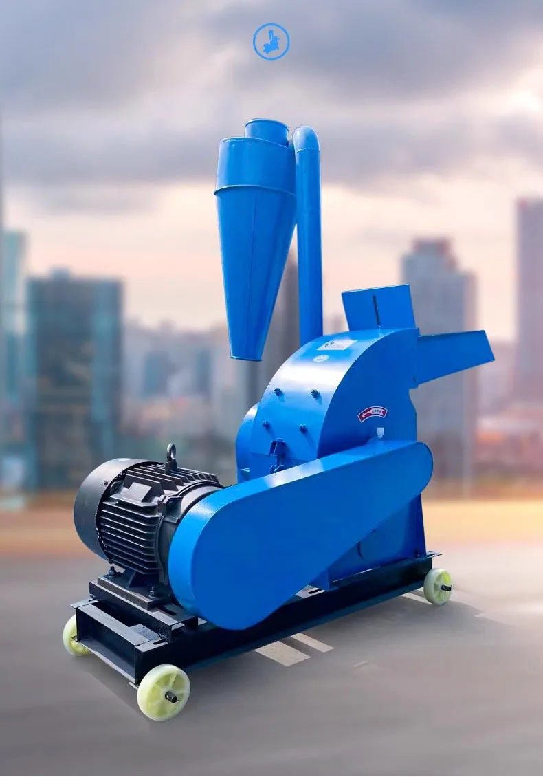 Mobile Diesel Motor Engine Wood Log Chipper Sawdust Grinder Pulverizer ...