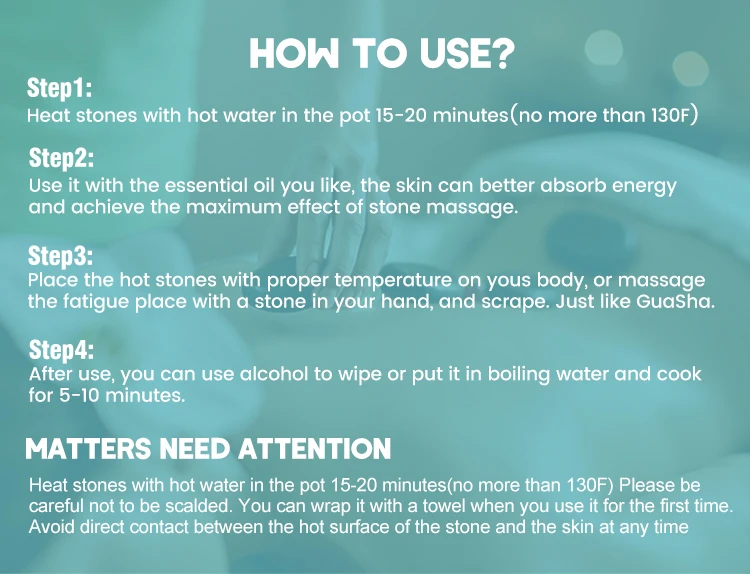 Wholesale 33pcs Volcanic Stone Massage Hot Massage Stone Set Basalt Guasha Stone Massage Set In