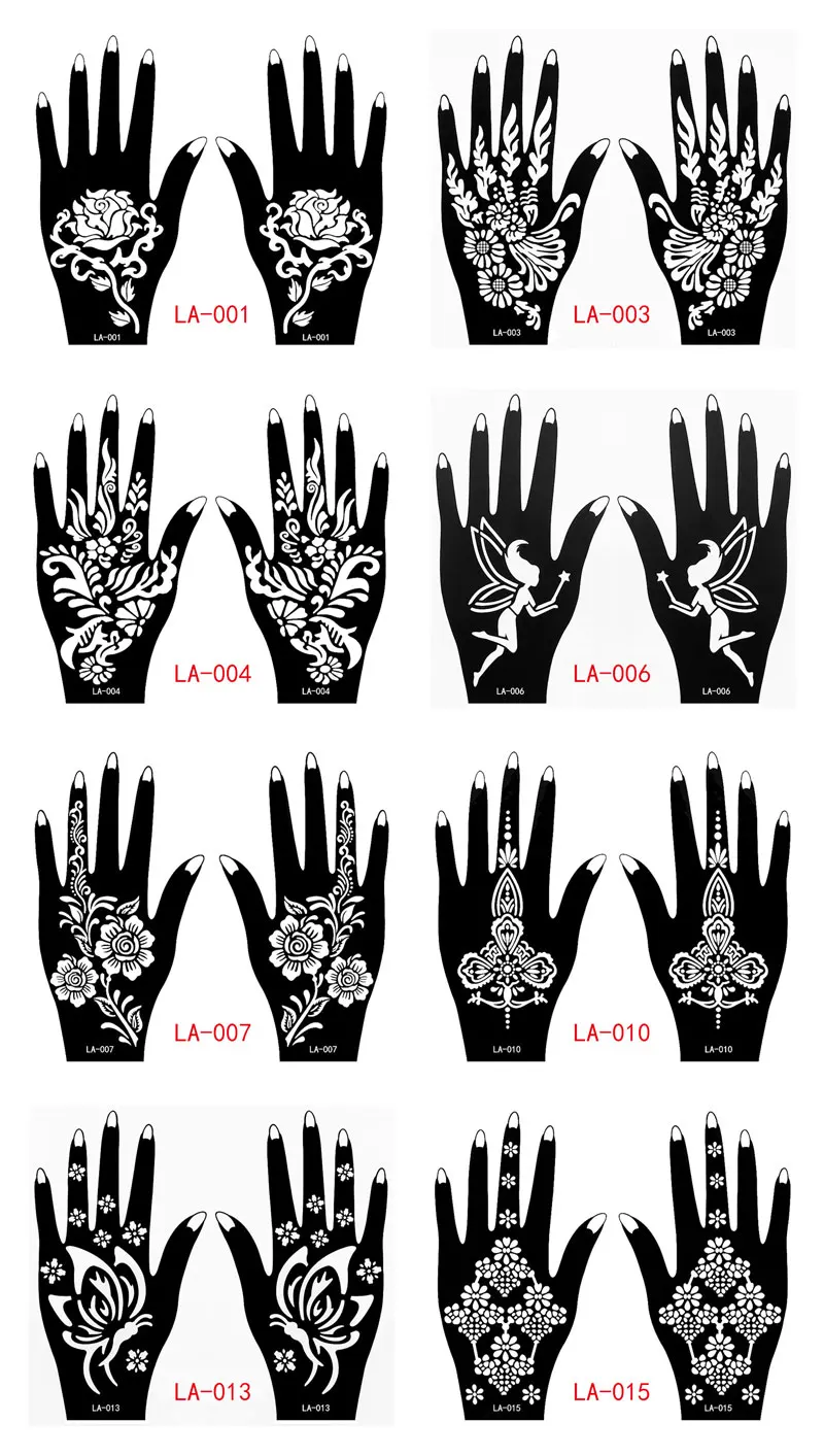Sexy Mehndi Stickers - Beautiful Henna Tattoo Stencils
