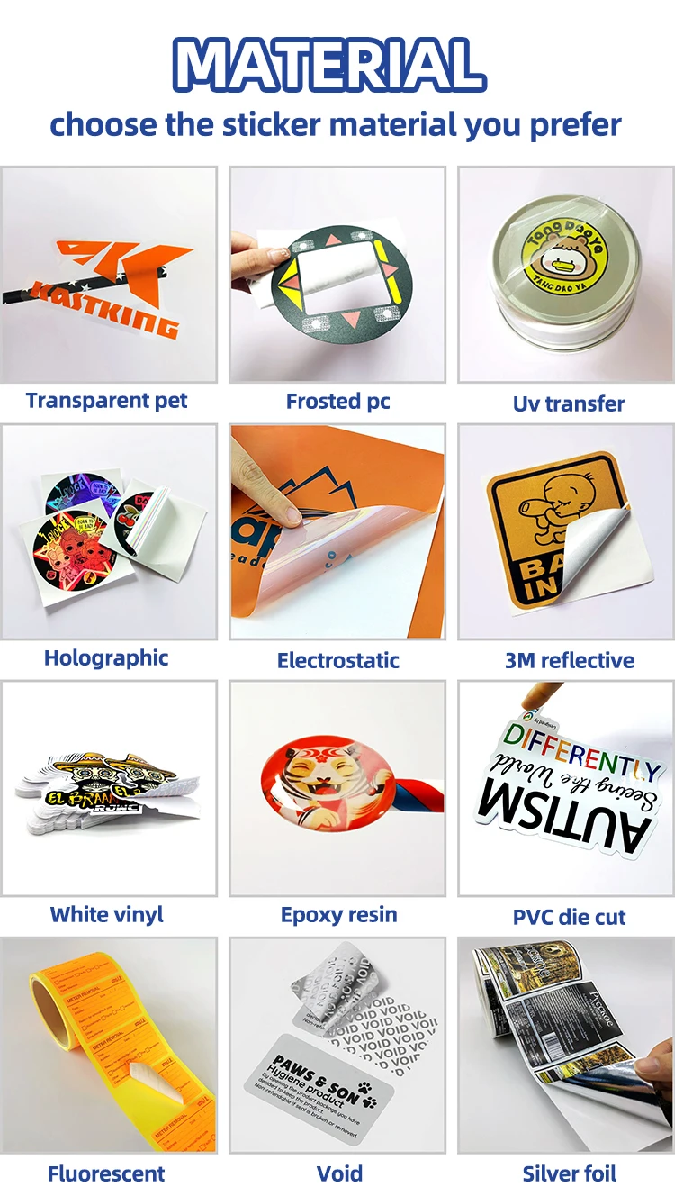 Customized Die Cut Logo Stickers Vinyl Pvc Printing Label Waterproof ...