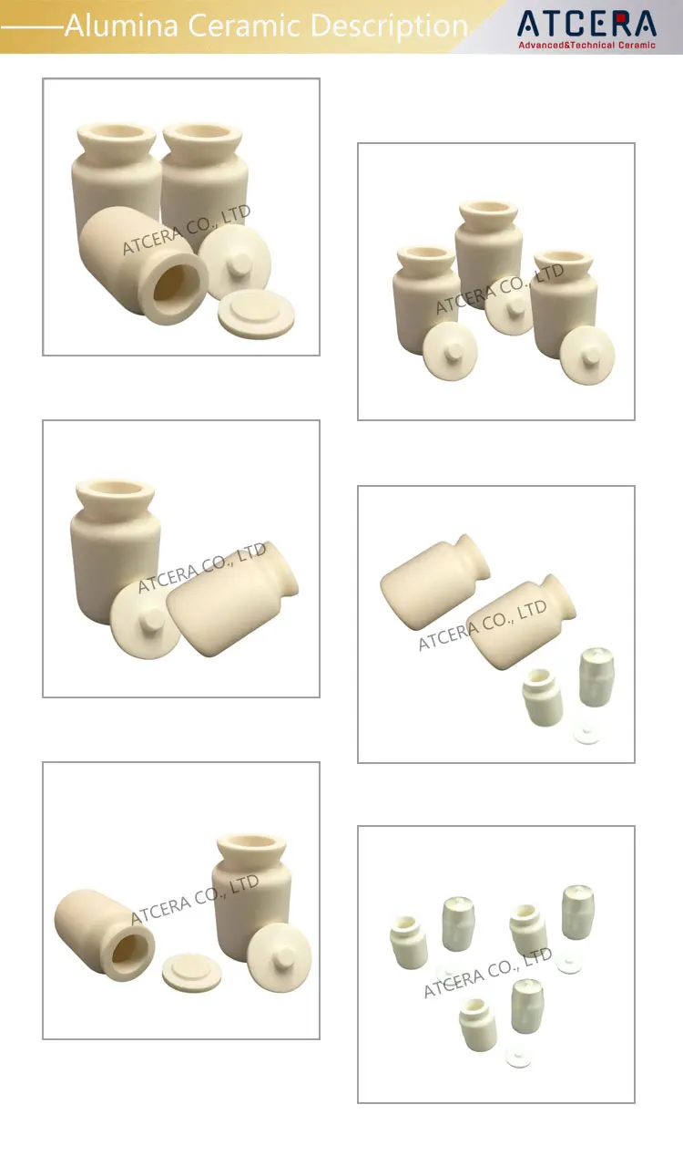 Alumina Supplier Wear Resistance Rolling Ball Cylindrical Ceramic Pot ...