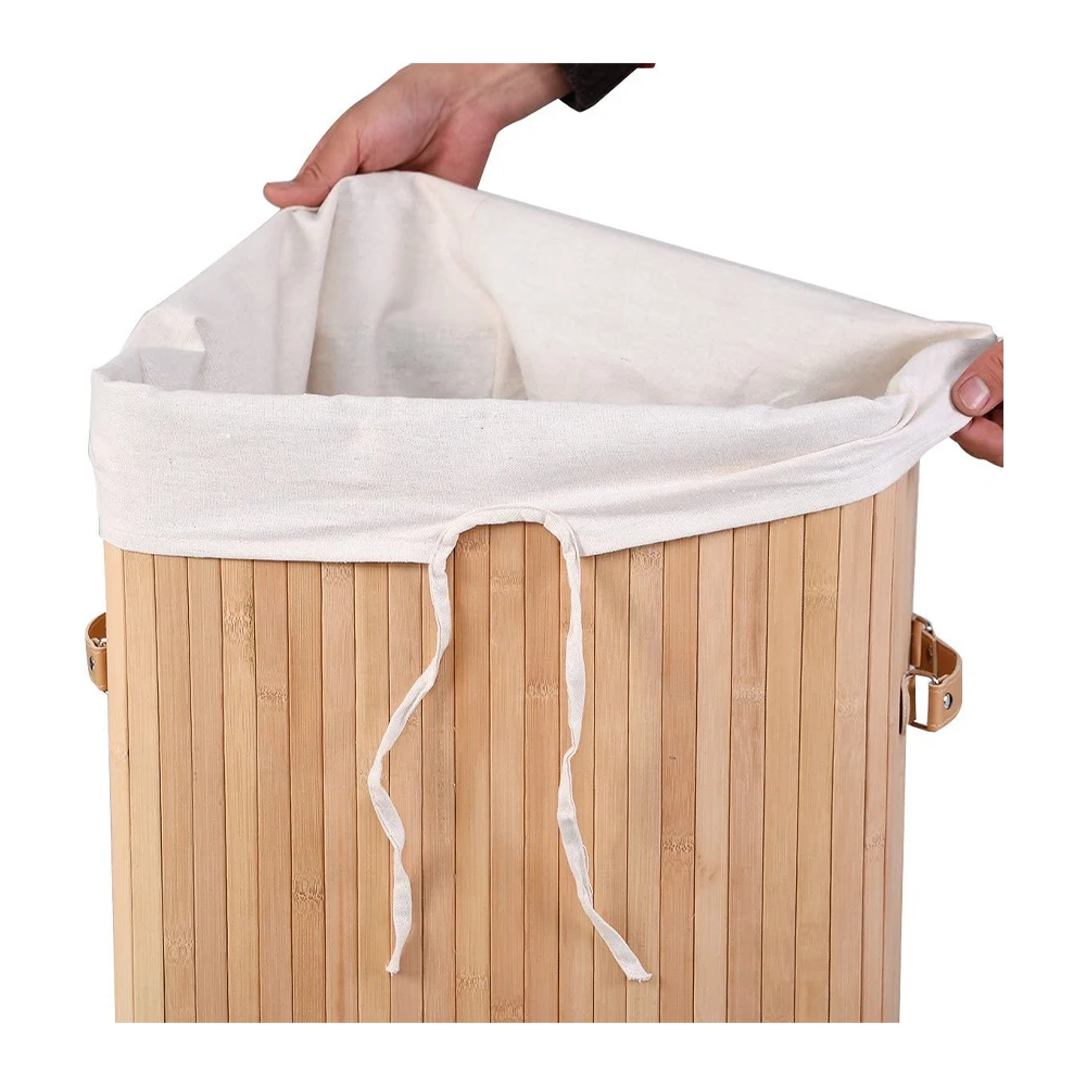Removable Lining Large Locker Portable Bamboo Laundry Baskes - Buy ...
