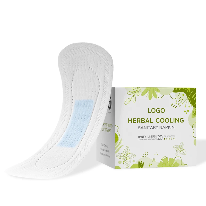 Herbal Cooling Woman Sanitary Napkins Super Absorb Cotton Surface ...