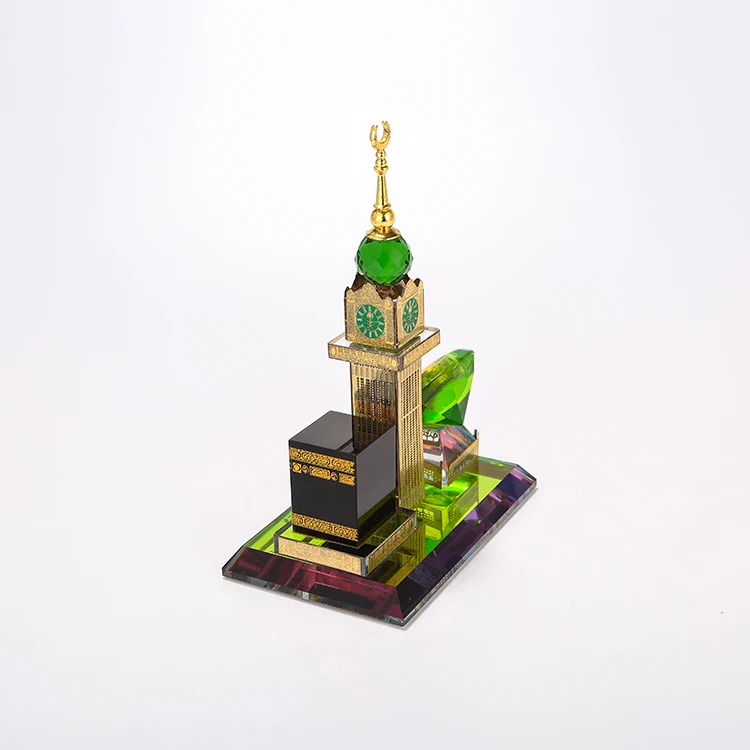 Islamic Muslim Souvenirs Gifts Mecca Makkah Royal Crystal Glass Clock ...
