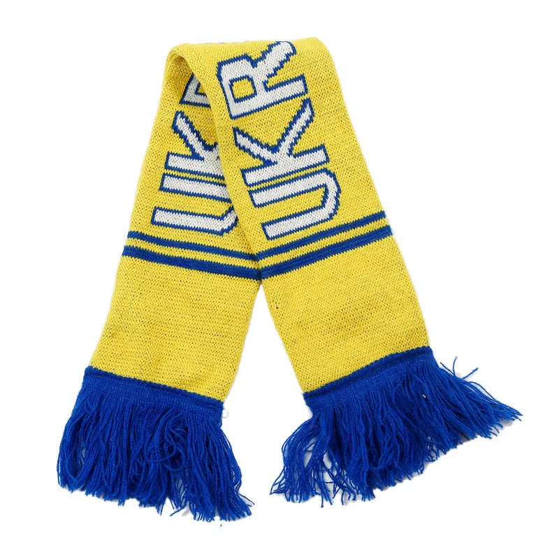 Promotional Custom Jacquard Knitted Sports Football Club Soccer Scarf ...