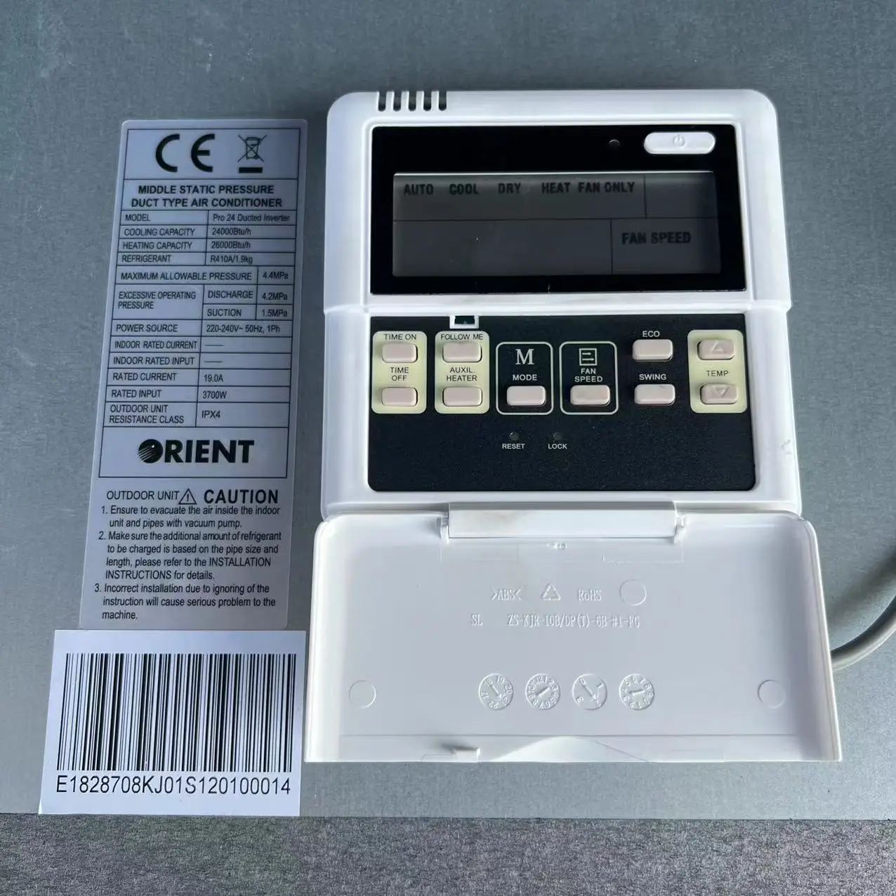 Ceiling Concealed Ducted Air Conditioner Orient 18000-48000 BTU, DC ...