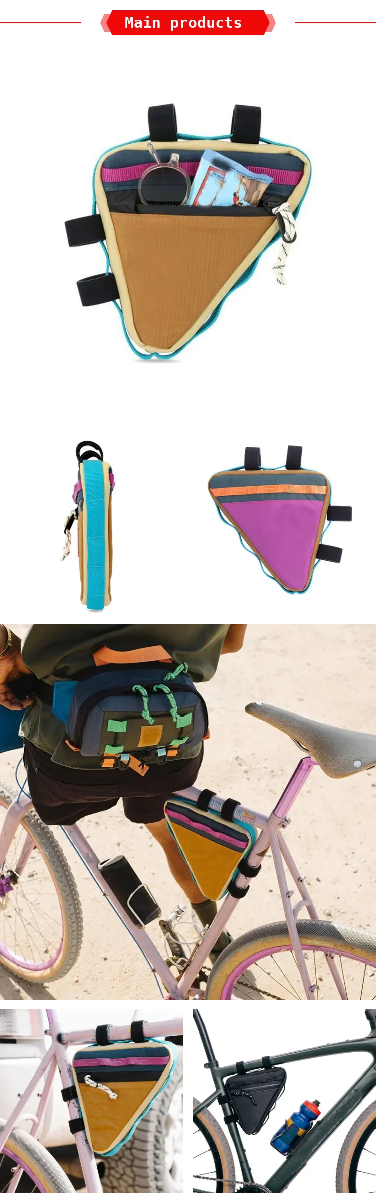 Factory Triangle Bike Frame Bag Bicycle Front Top Tube Triangle Pouch ...