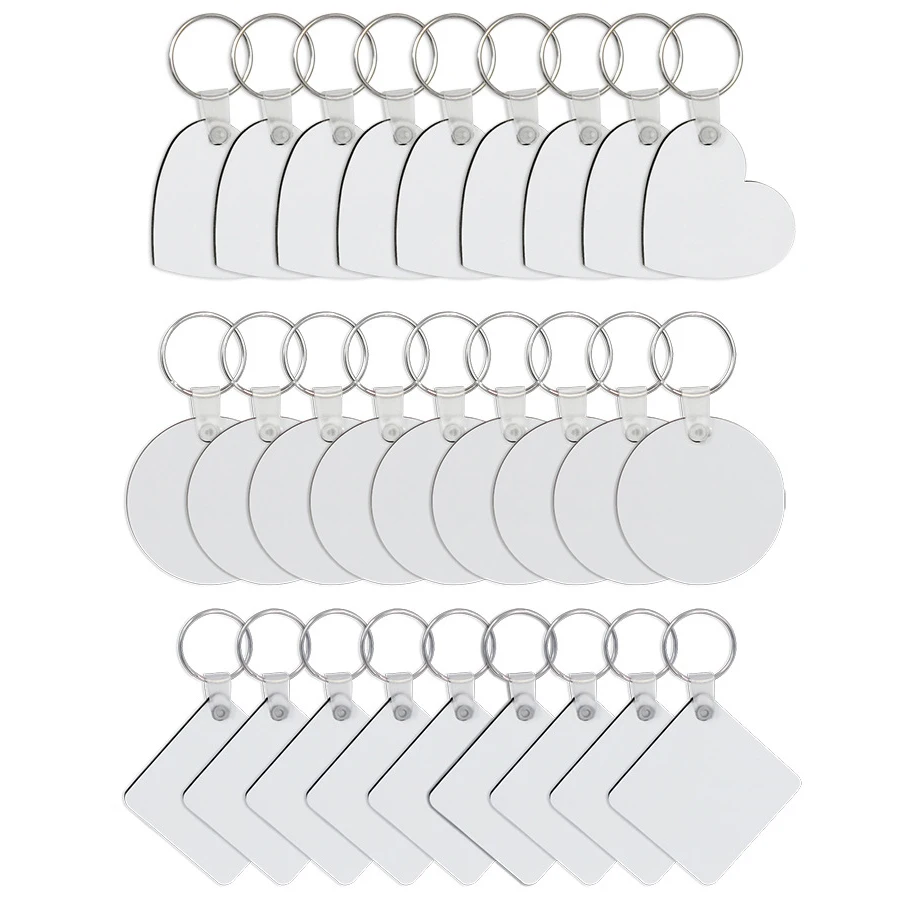 Bulk Custom Logo Sublimation Printable Blank Keyring Double Sided Diy ...