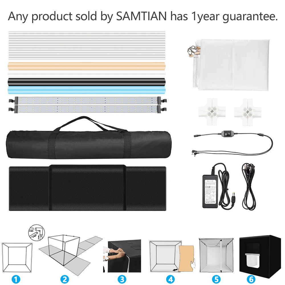 100cm Led Light Room Studio Lightbox Cube Photo Shooting White Light ...