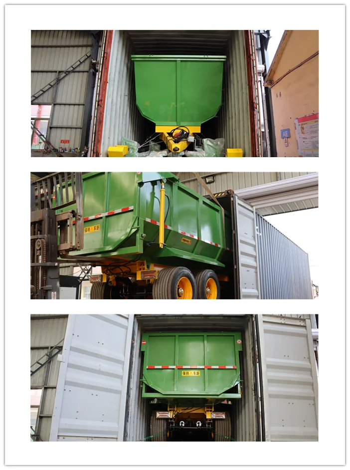 15ton 18ton Hydraulic Lift Tipping Trailer For Grain Silage ...