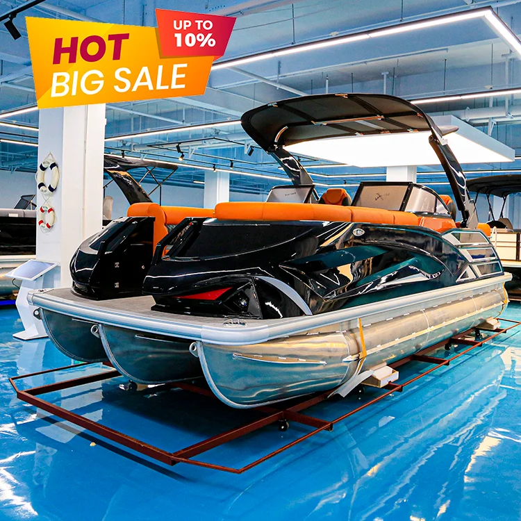 Kinocean Aluminum Fishing Pontoon boat Boat Water Sports Yacht for Sale ...