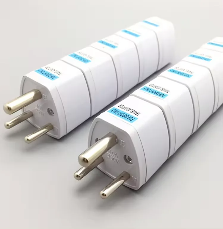 South African Standard 10a 250v Travel Double Adapter Plug Three Pin ...
