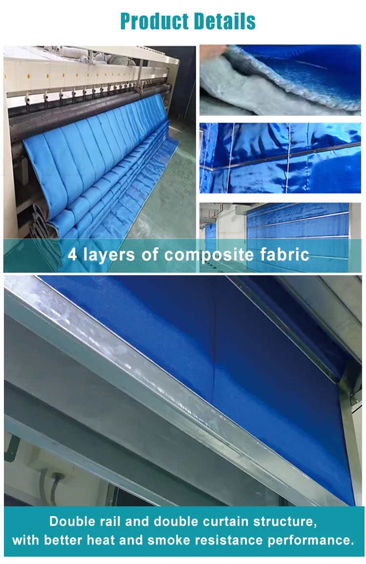 Fire Resistant Automatic Fabric Roller Shutter Door Fireproof Roll Up ...