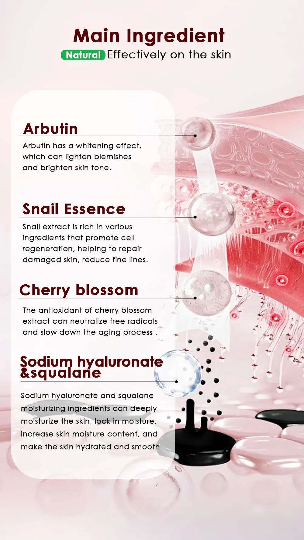 Korean Skin Care Products Snail Mucin Hyaluronic Acid Face Care ...