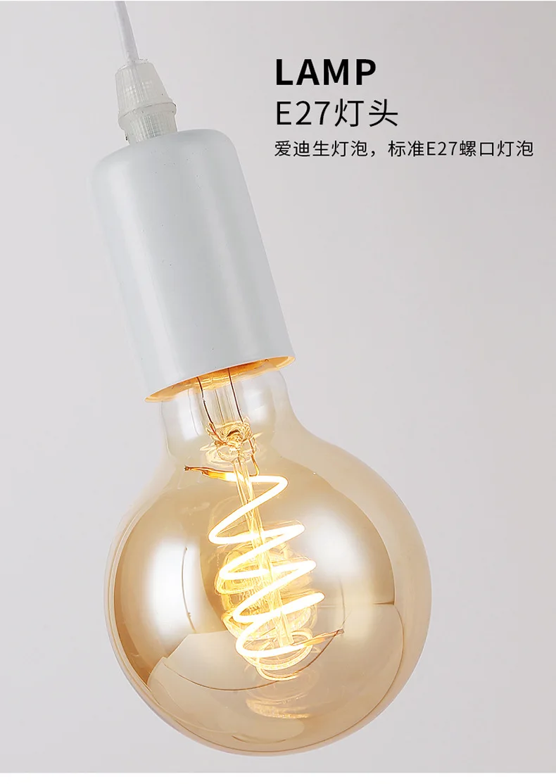 Nordic Simple Wood Carving Hanging Linear Warm Light Bulb Home ...