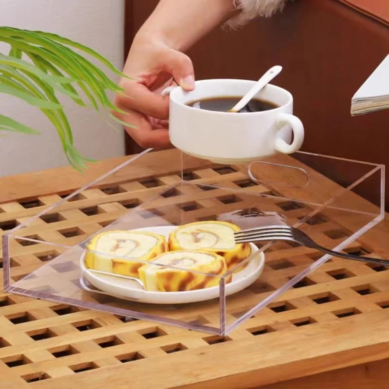 Luxury Crystal Clear Acrylic Food Serving Tray For Free Time Using ...