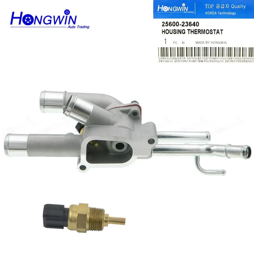 正品编号: 25600 23640冷却液恒温器外壳适合H-yundai T-ucson Elantra K-ia Soul Sportage ...