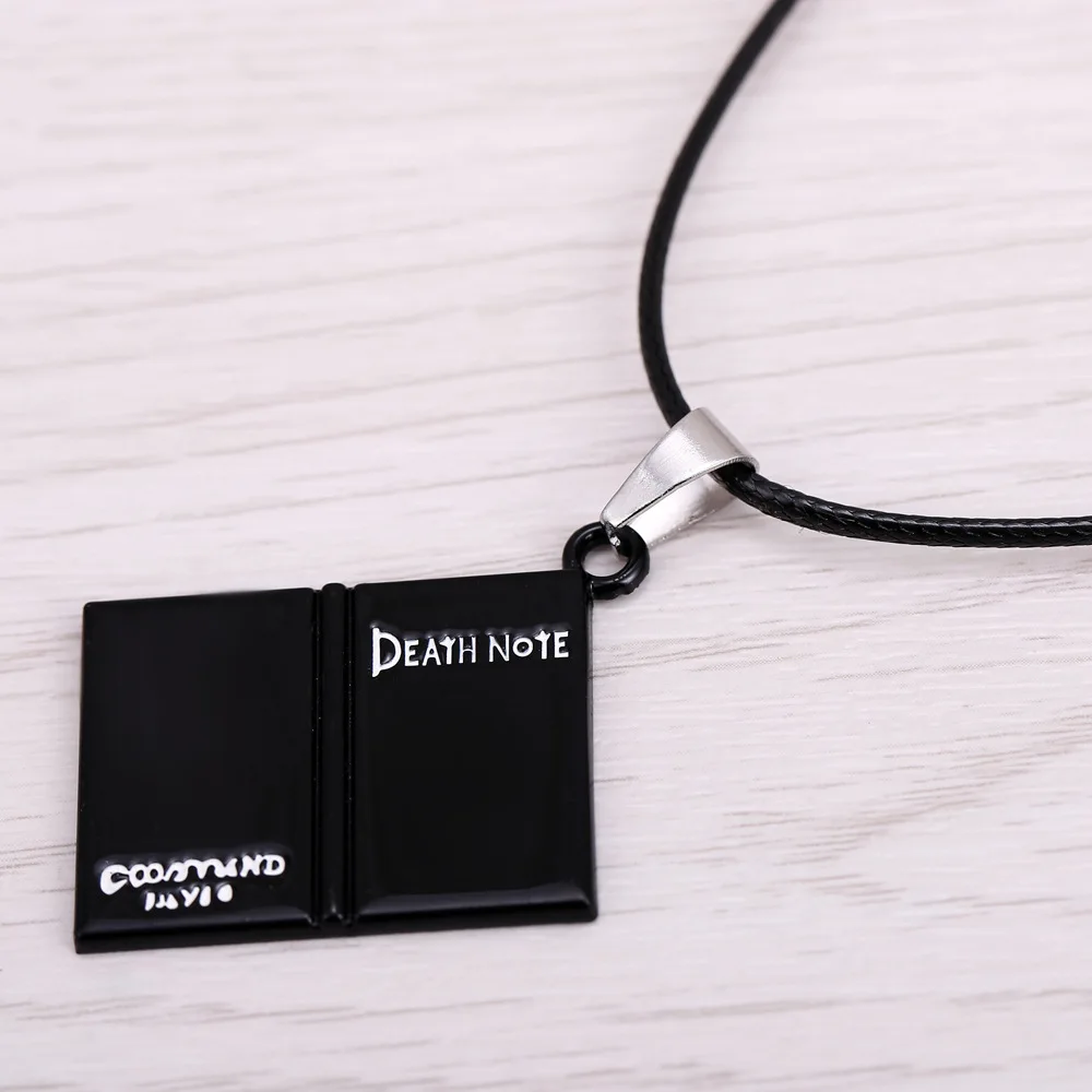 Classic Anime Death Note Necklace Rope Leather Choker Black Book ...
