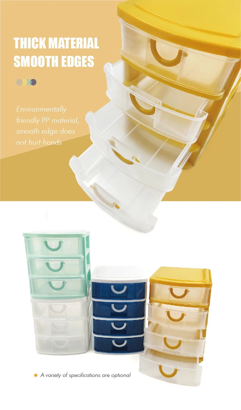 Multilayer Storage Cabinet Plastic Organizer Shelf Storage Rack Drawer ...