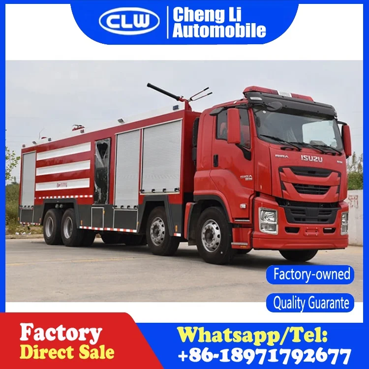 High Quality Isuzu Giga Fire Truck 8x4 15000 Liters Water Foam Tanker ...