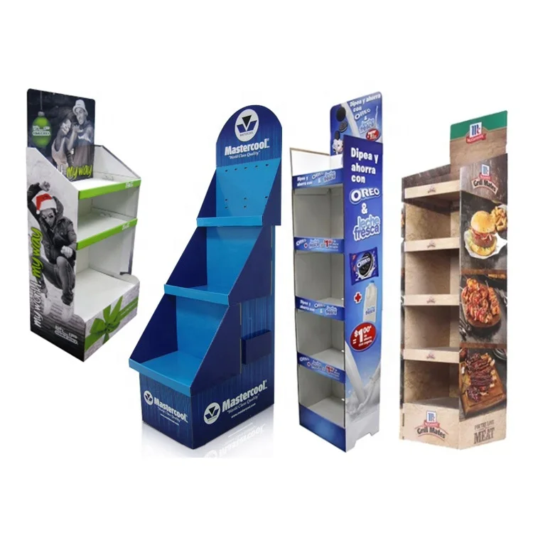 Cmyk Printing Cardboard Display Stands Retail Front Opening Retail ...