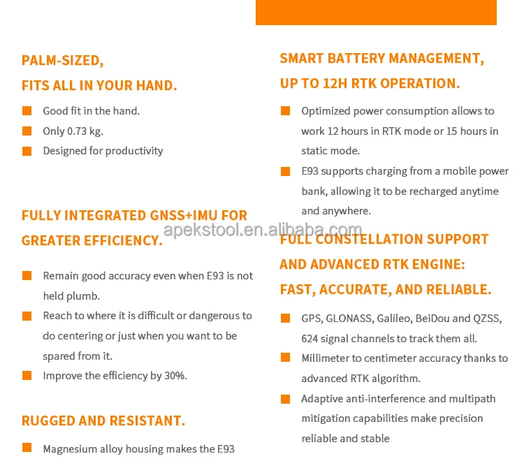 CHC测量GPS RTK E93 GNSS RTK测量设备无人机RTK| Alibaba.com